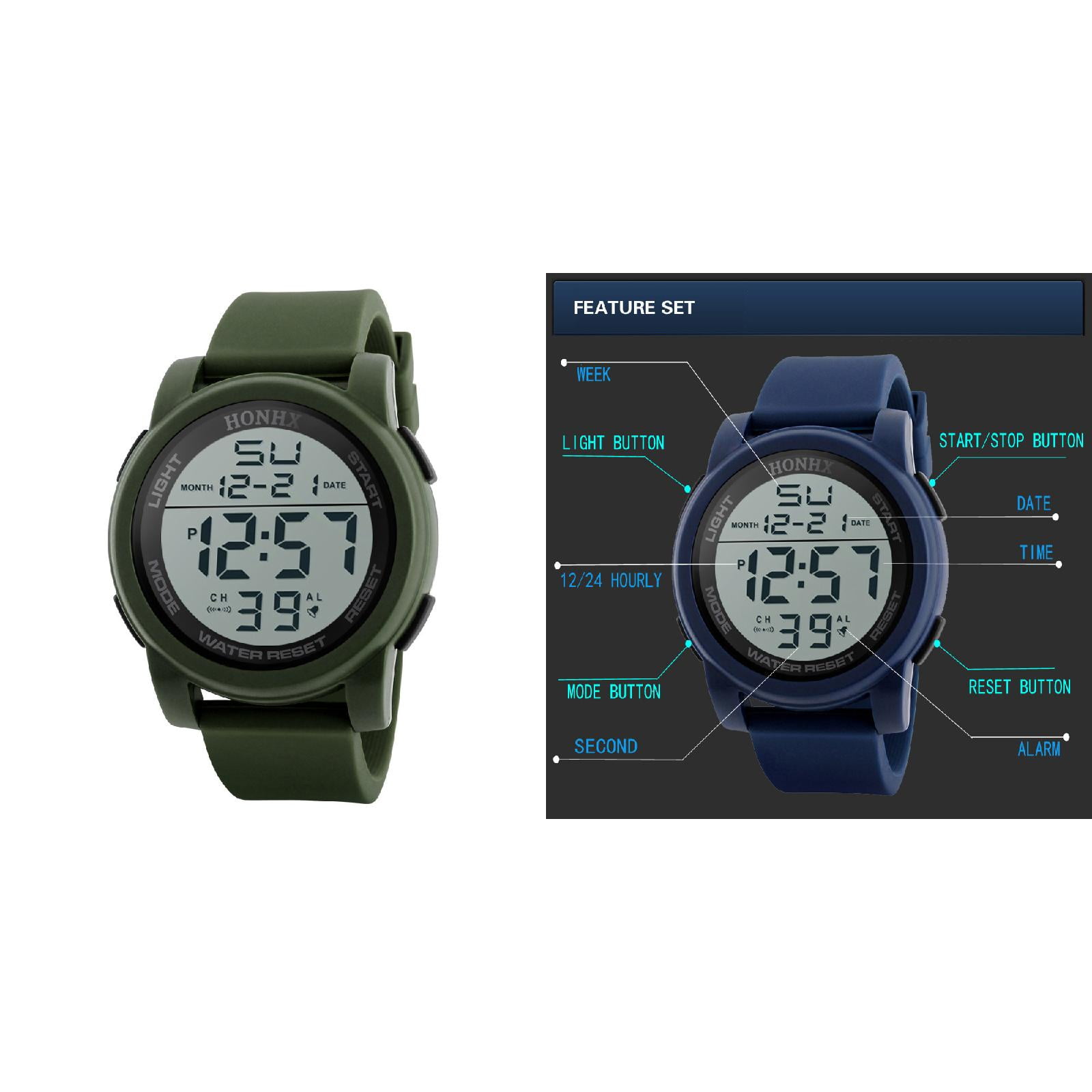 Click here for (2-Pack) Rinsvye Wrist Watch Digital Men Dive Watc... prices