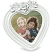 Isaac Jacobs 4x4 Heart-Shaped Resin Picture Frame with Rose Design ...