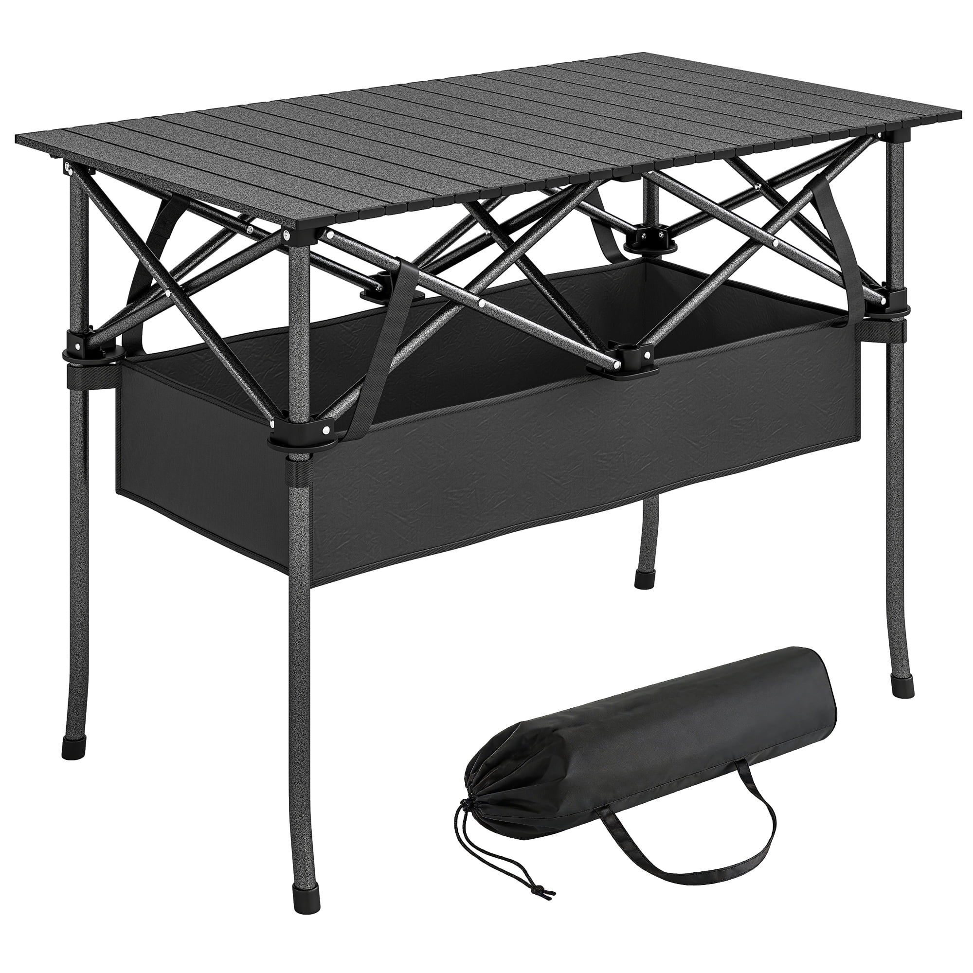 Click here for Outsunny 3ft Folding Camping Table With Mesh Stora... prices