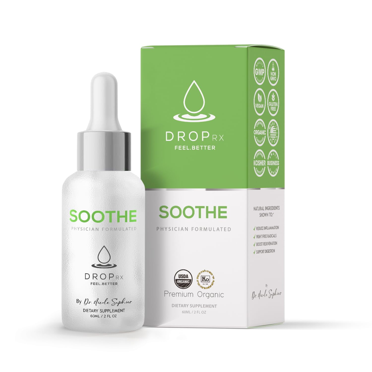 Suplemento DROP RX de cúrcuma y raíz de jengibre orgánico, 60 ml ...