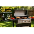 Fehomix 4-Burner Propane Gas Grill with Storage Cabinet & Side Shelves ...