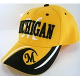 Michigan Men's M Wave Pattern Adjustable Baseball Cap (Gold/Black ...