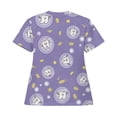 Binienty Cute Tooth Print Healthcare Work Shirt for Women Stretchy V ...
