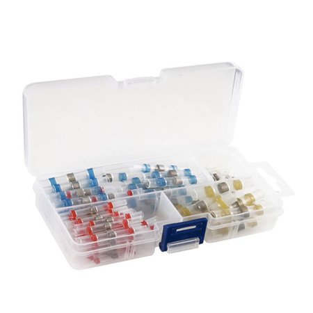 100 Pcs/set Wire Crimp Heat wire sleeve connector; Shrink Butt Sleeve ...