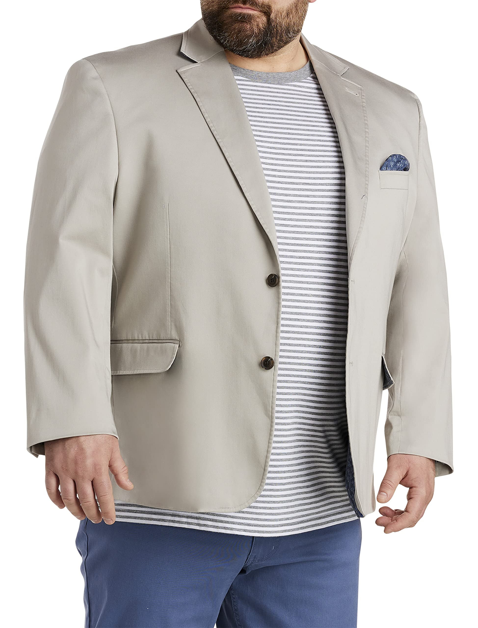 Oak Hill by DXL Big and Tall Cotton Sport Coat, Grey, 2XL - Walmart.com