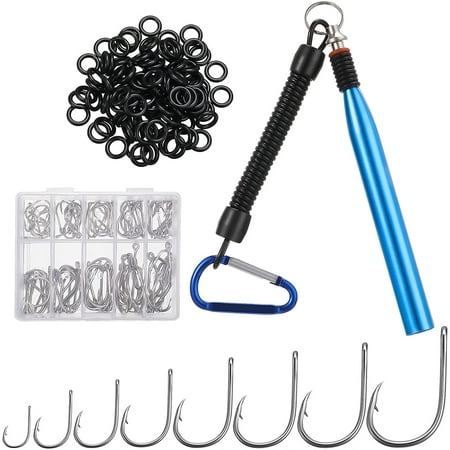 Wacky Rig Tool Tackle Wacky Worm Tool with 500 Pieces Wacky Worms O ...