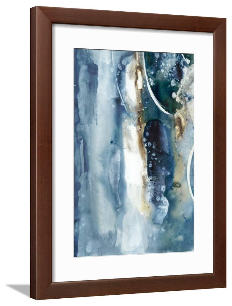 Painting Framed Tranquil Watercolor Seascape on Paper Watercolor etna ...