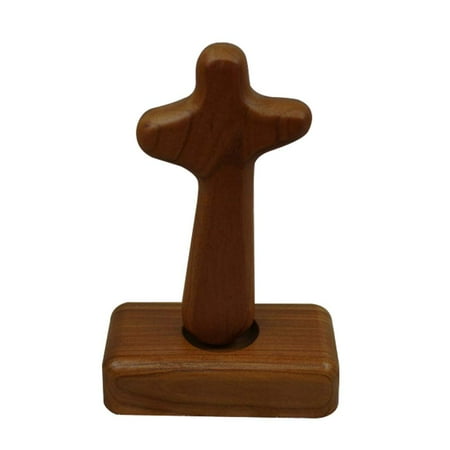 Wood Standing Cross, Wooden Magnetic Cross Holding Cross with Base ...