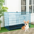 NiamVelo 24 Inch Dog Crate, Heavy Duty Metal & Plastic, Double-Door ...