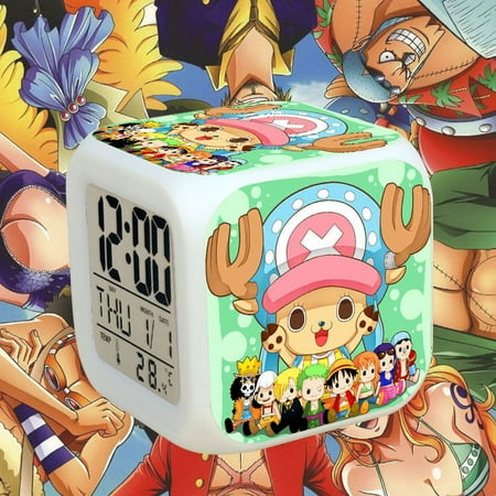 SAYDY Anime Alarm Clock One Piece LED Square Clock Digital Alarm Clock ...