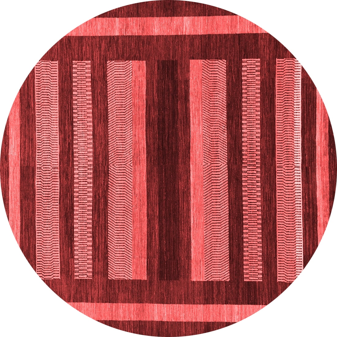 Ahgly Company Machine Washable Indoor Round Abstract Red Modern Area ...