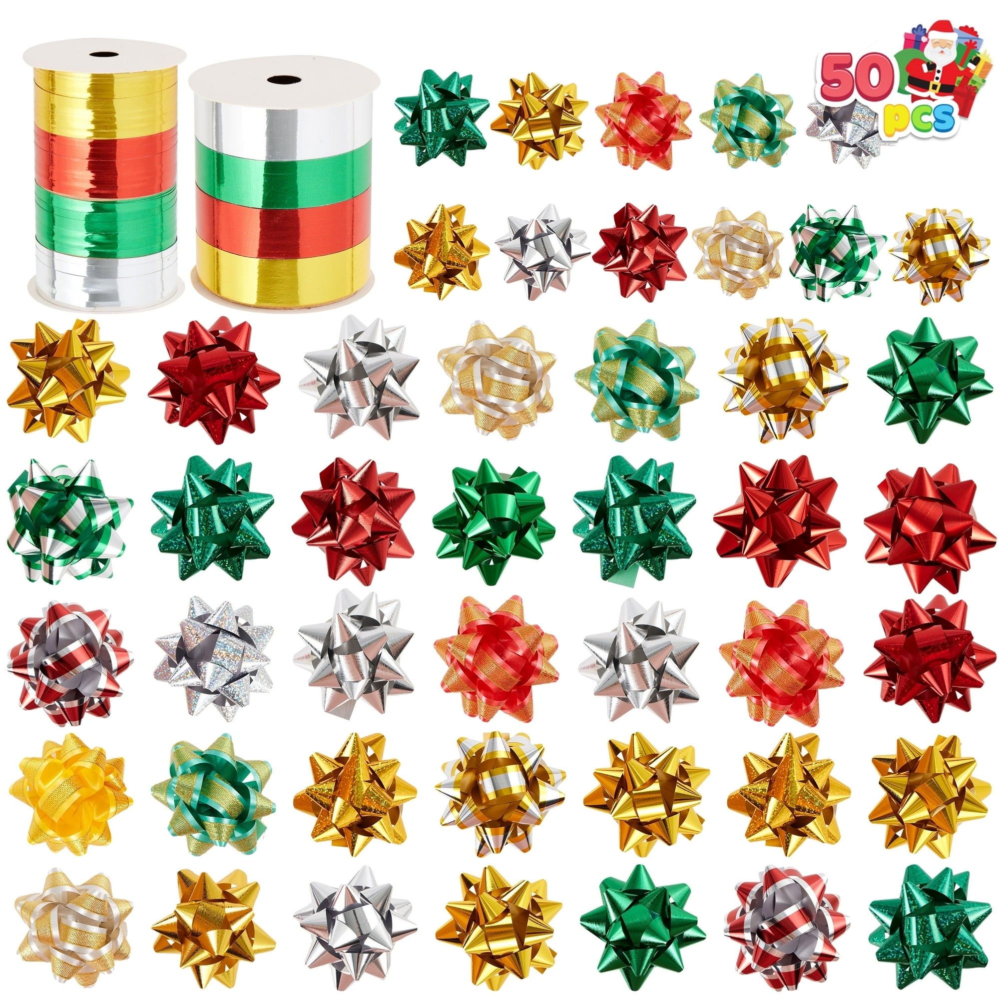 Click here for Joyfy 50 Pcs Christmas Gift Bows & Gift Ribbons  4... prices