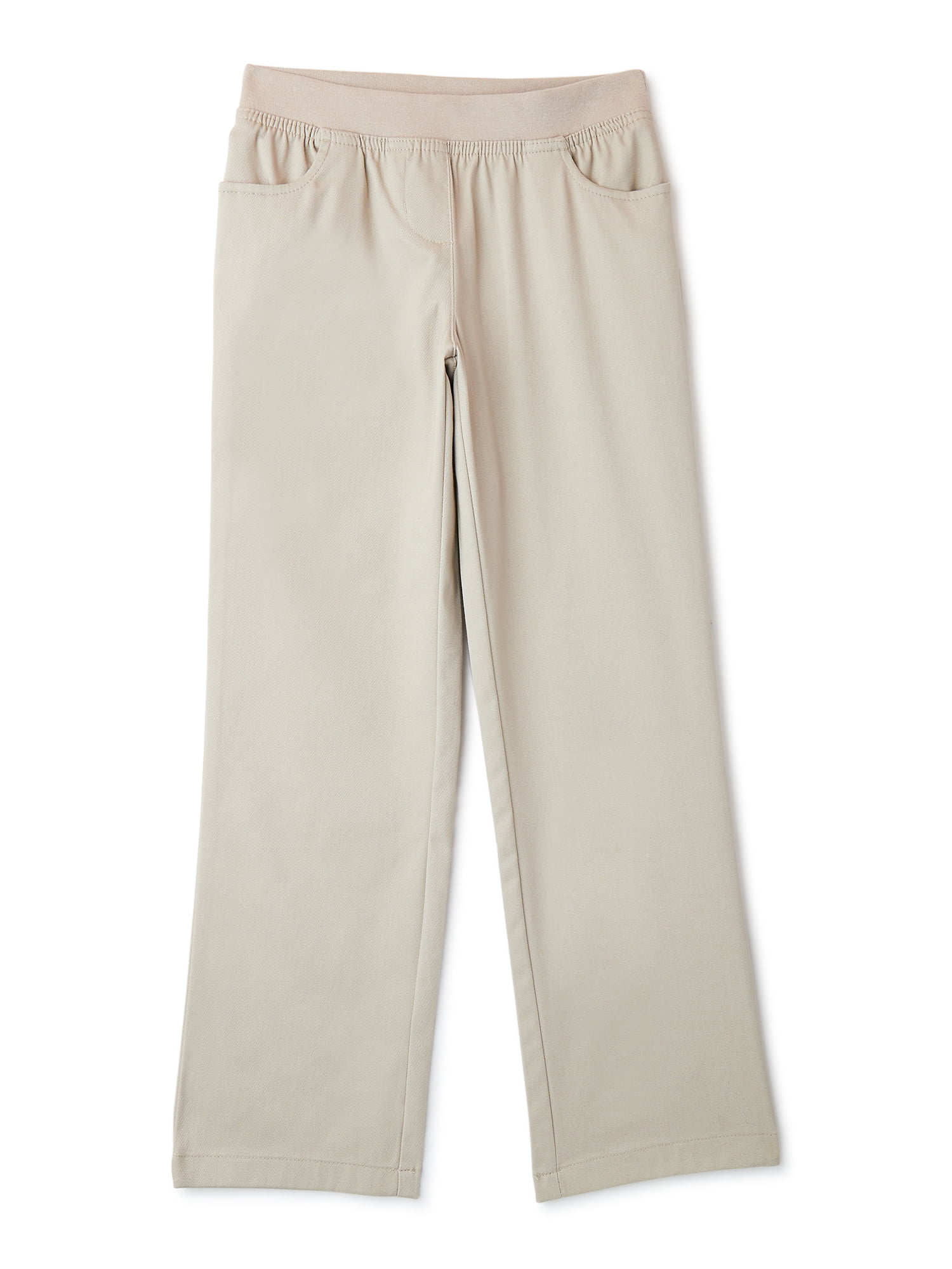 Wonder Nation Girls School Uniform Pull On Pants, Sizes 4-16 & Plus ...