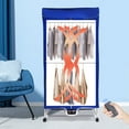 110V 1500W Portable Electric Clothes Dryer, 1.5m 2-Tier Foldable Drying ...