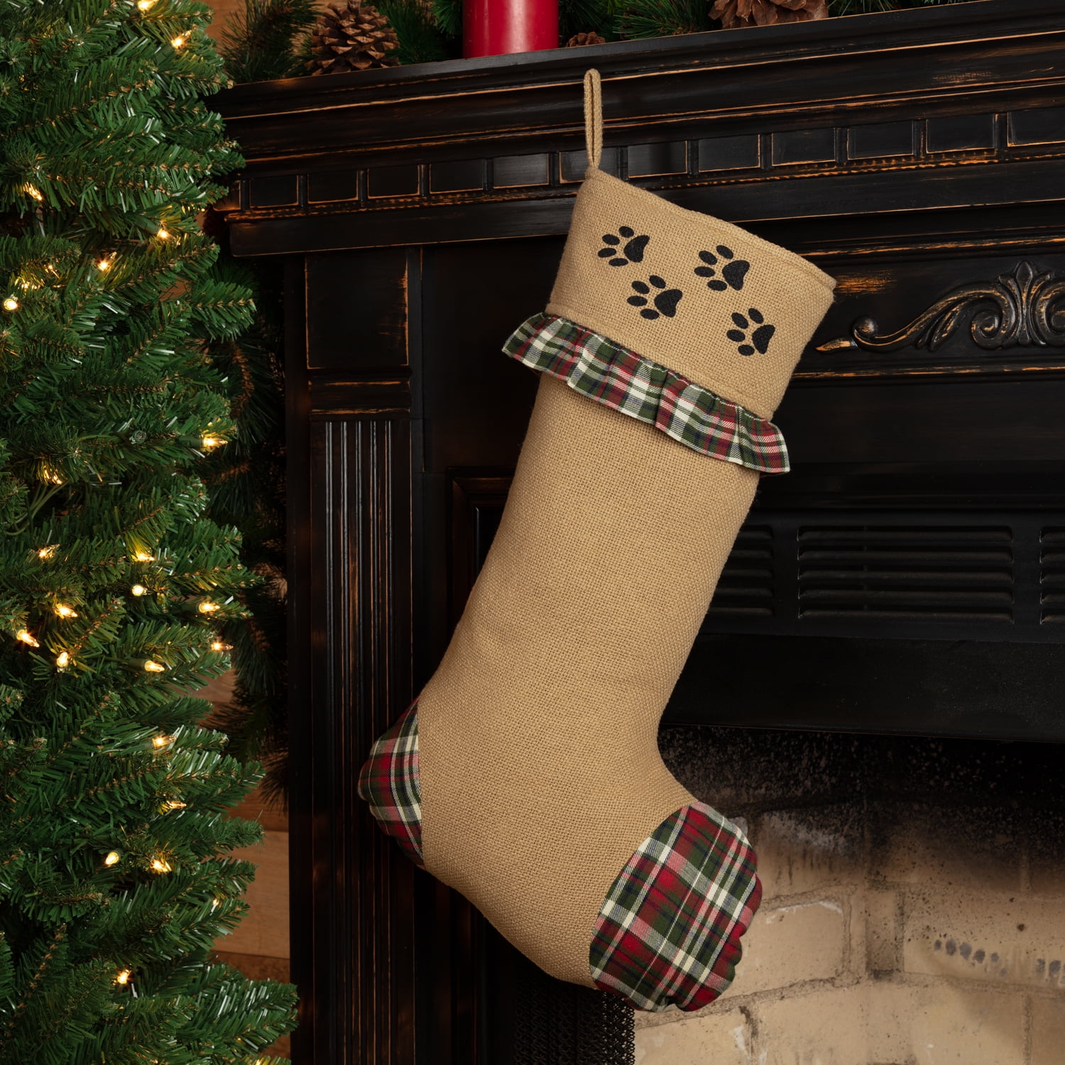 Paw Print Stocking 12x20 - Walmart.com