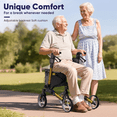 Kekoy Foldable Rollator Walkers for Seniors with Seat, 500 lb Capacity ...