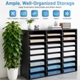 24 Compartments PVC Literature Organizer, 132lbs Load-Bearing Black ...