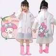 Summer Kawaii Sanrio Cinnamoroll Kuromi Children Raincoat Cute My Melody Cartoon Schoolbag Rain ...
