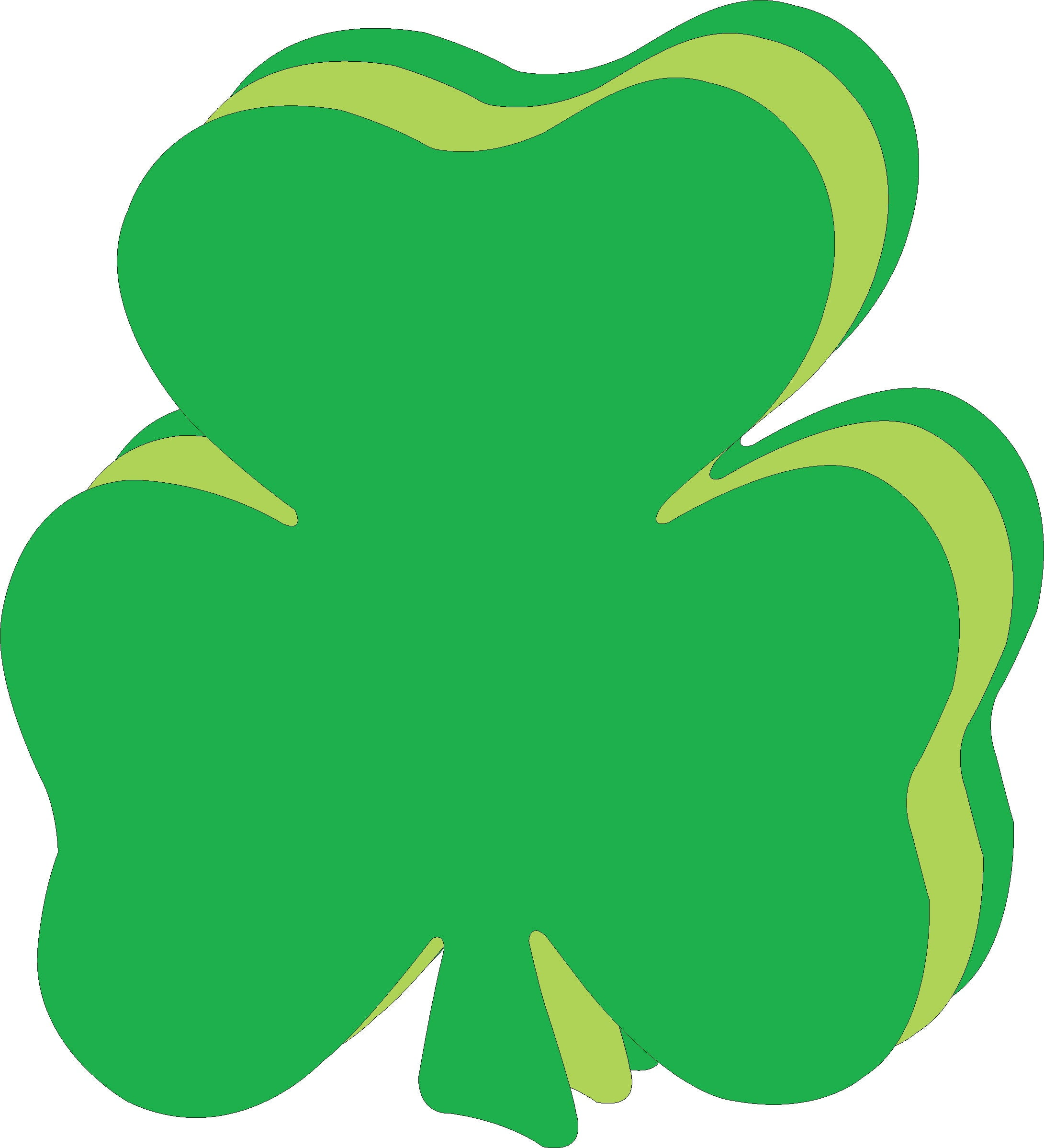 Assorted Green Shamrock Assorted Color Super Cut-Outs- 8” x 9 ...