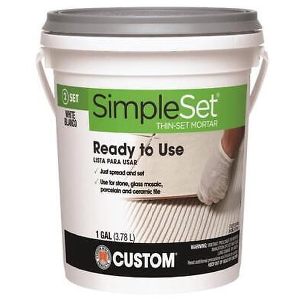 Custom Building Products SimpleSet White Thin-Set Mortar 1 gal. (Pack ...
