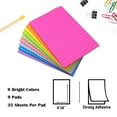 4x6 Inch Lined Sticky Notes, 9 Pack Colorful Self Stick Notes with ...