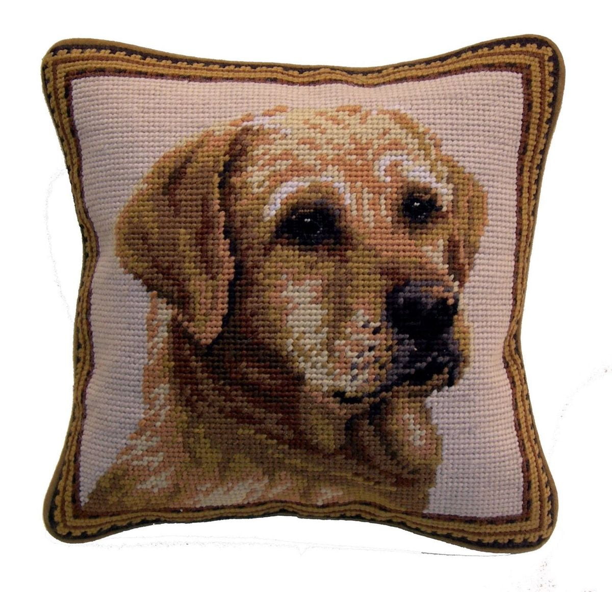 Yellow Lab Yellow Labrador Retriever Dog Needlepoint Pillow 10"x10 ...
