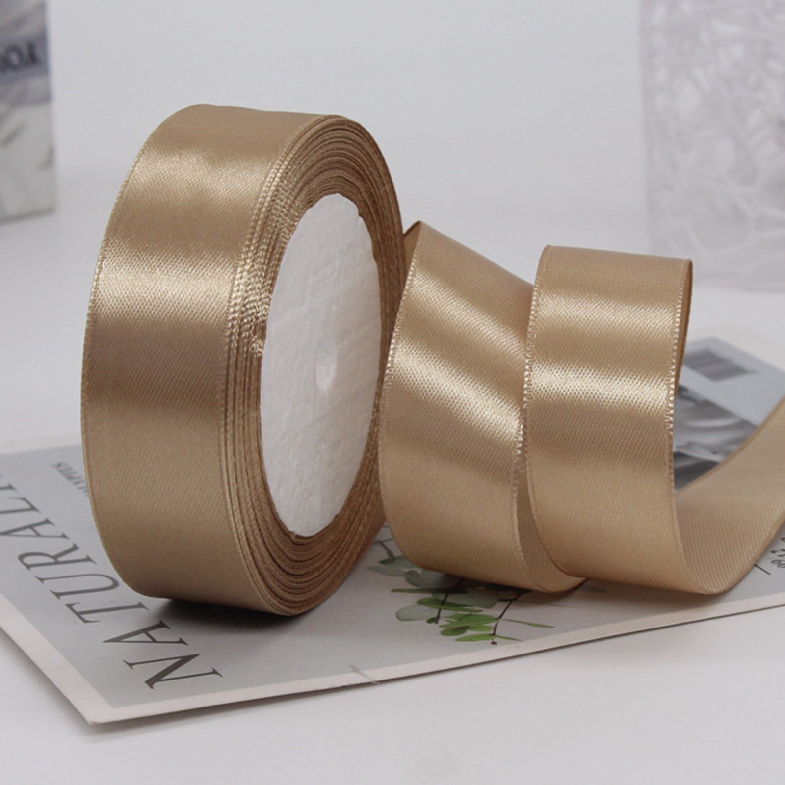 Click here for 【curated Selection】solid Satin Ribbon 25 Yards Rol... prices