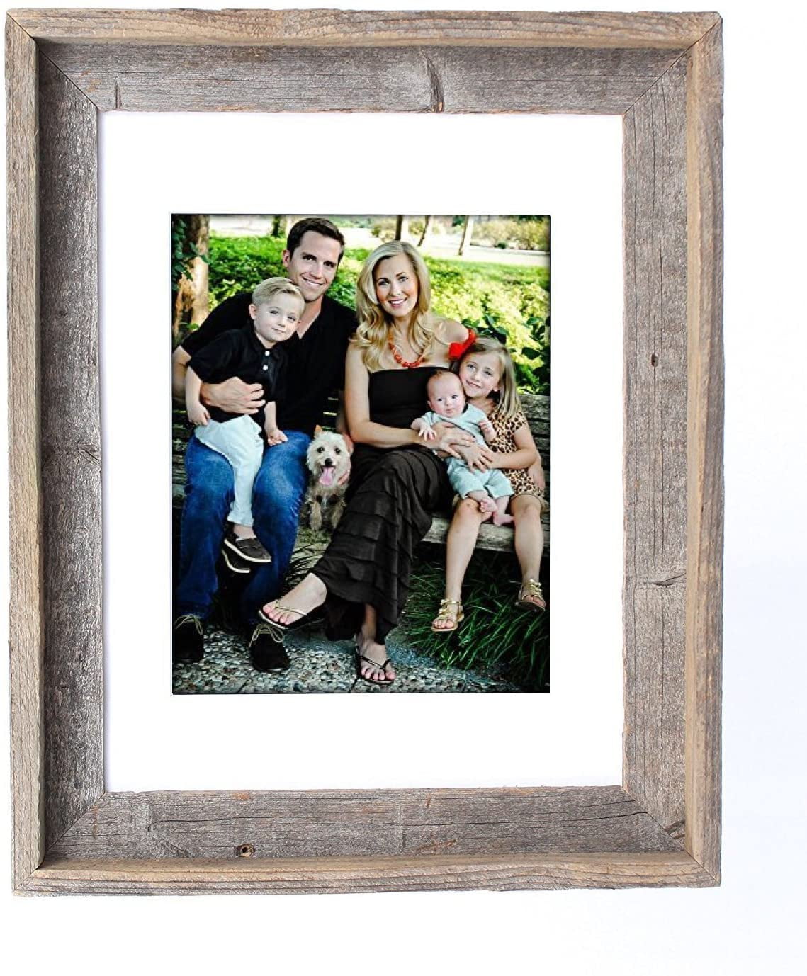 Rustic Signature 16" x 20" Weathered Gray Reclaimed Wood Picture Frame ...