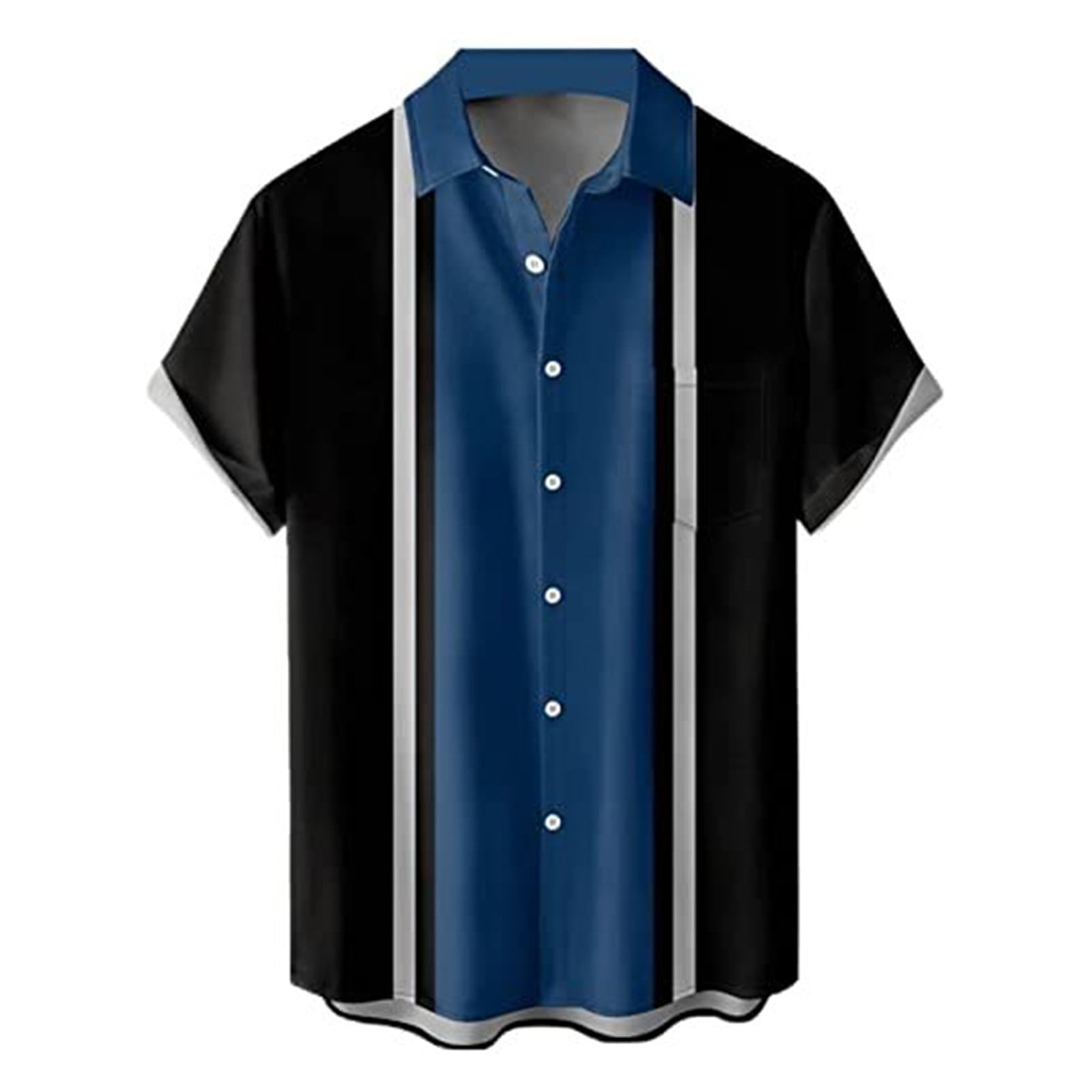Click here for Ediodpoh Mens 3d Striped Printed Shirt With Notch... prices