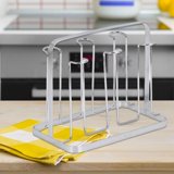 CUTICATE Cup Drying Stand Glass Tumbler Organizer Sturdy with 6 Hooks ...