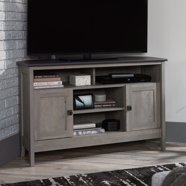 South Shore Balka TV Stand, Rustic Oak and Faux Rattan - Walmart.com