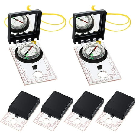 HTAIGUO ty 6 Pieces Sighting Mirror Compass Orienteering Compass Map ...