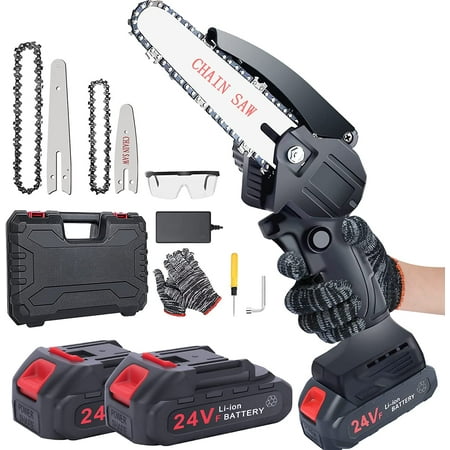 Upgraded 6-Inch Mini Chainsaw, 6-Inch Portable Cordless Power Chain Saw ...