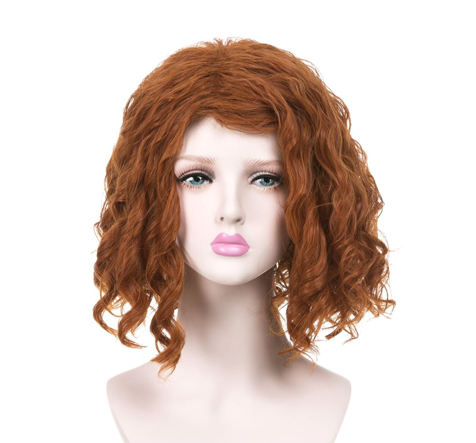 Onedor Short Synthetic Curly Wigs Full Head Halloween Cosplay Wig (Fox ...