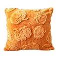 3D Pumpkin Plush Pillow Cover, 17.72x17.72in Soft Fleece Cushion Case ...