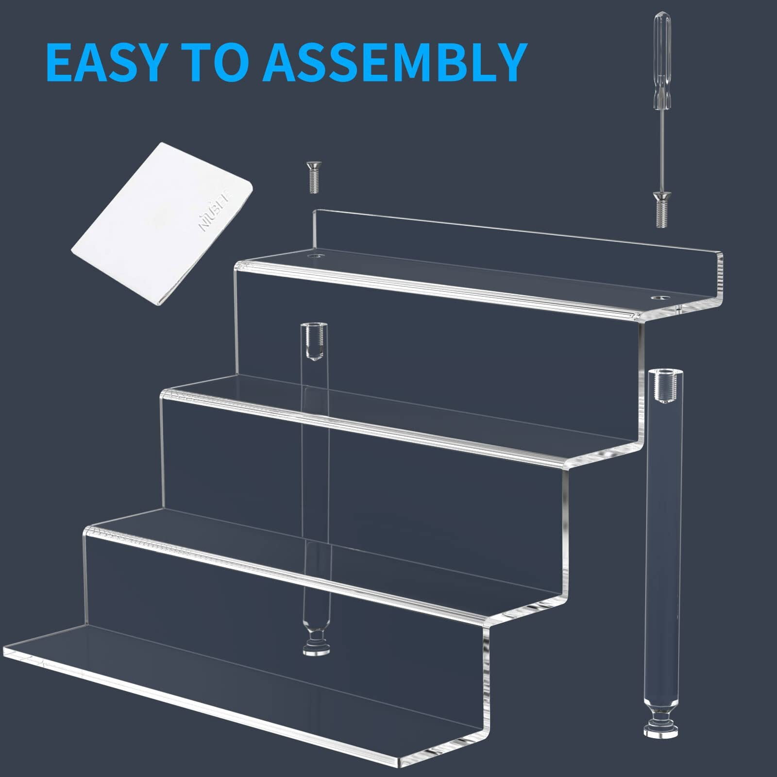 Clear Acrylic Stand PandaHall 8-Tier Acrylic Display Shelf - Round ...