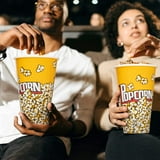 Reusable Retro Style Plastic Popcorn Serving Tubs, 3 Pack, 7" Tall x 4. ...