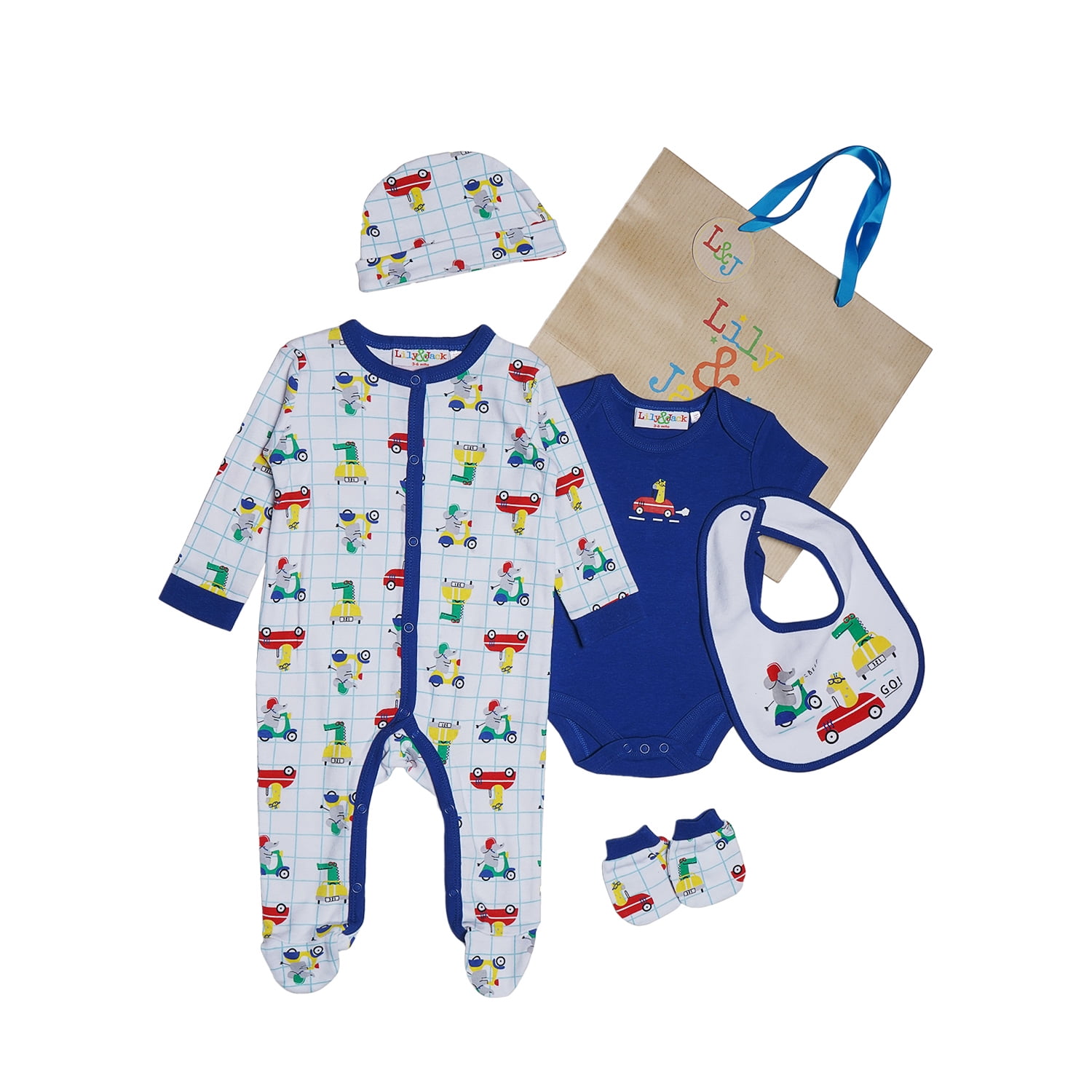 Click here for Lily And Jack Car Fun 5-Piece Layette Set - 100 Co... prices