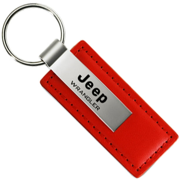 Jeep Wrangler Red Leather Key Chain - Walmart.com