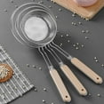 Stainless Steel Wood Handle Strainer, Mesh Colander Scoop Basket for ...