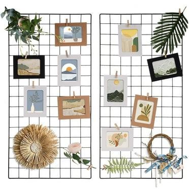 SPRING PARK Grid Photo Wall, Grid Panel for Photo Hanging Display ...