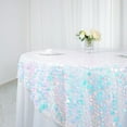 BalsaCircle 72" x 72" Iridescent Blue Square Big Payette Sequin Table Overlay Linens Tablecloth ...