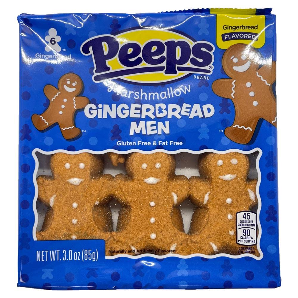 Just Born Christmas Peeps 3 oz Packs (Gingerbread Men) - Walmart.com