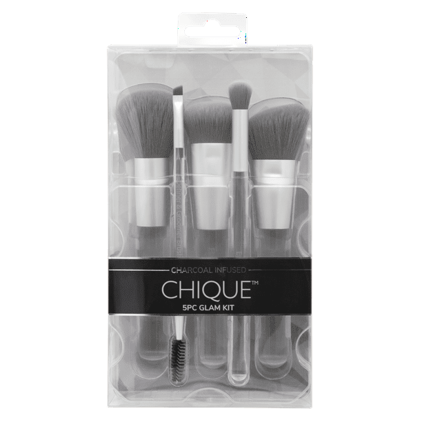 Chique Charcoal Infused Glam Brush 5pc Makeup Brush Set - Walmart.com