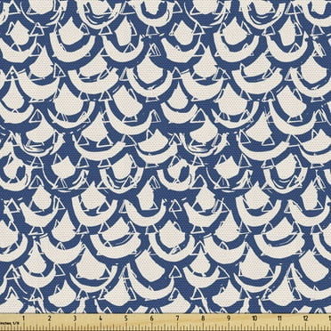 Shells Fabric by the Yard, Watercolor Illustration of Chesnut Turban ...