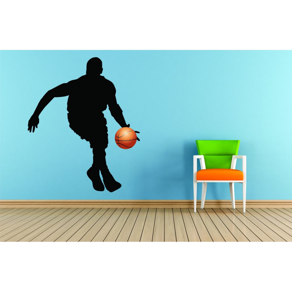 Decal - Peel & Stick Wall Sticker : Basketball Player Sports Home Decor ...