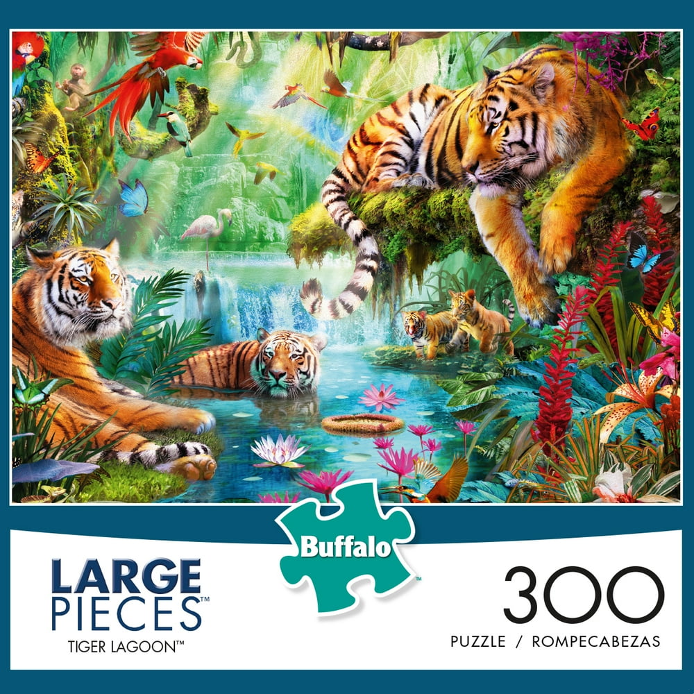Buffalo Games Large Piece Tiger Lagoon 300 Piece Jigsaw Puzzle ...