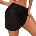 2 Pieces Women Beach Sarongs Sheer Cover Ups Mesh Bikini Wrap Skirt For