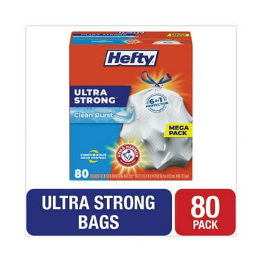 Hefty Ultra Strong 13 Gallon Kitchen Trash Bags - Flex Stretch Cinch ...