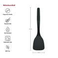Kitchenaid Heat Resistant Nylon Solid Turner with Black Handle - Walmart.com